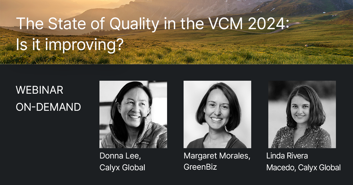 Calyx Global webinar: State of Quality in the VCM 2024